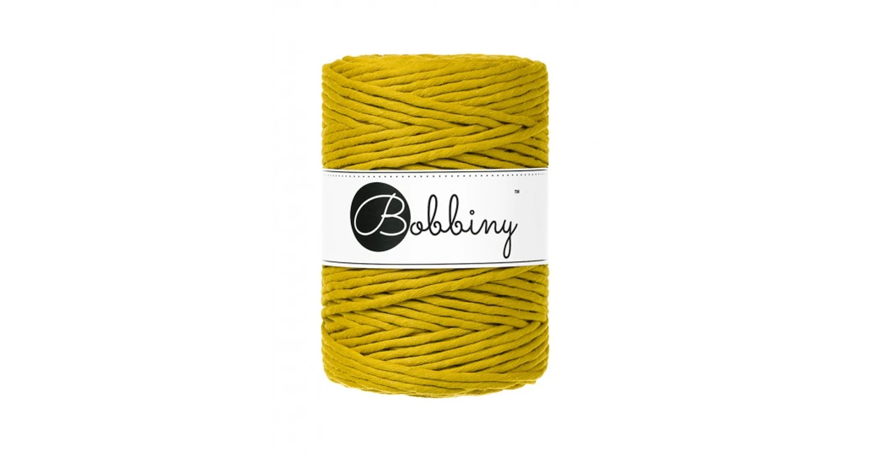 Bobbiny kifésülhető makramé fonal 5 mm - SPICY YELLOW - FonalLak.hu