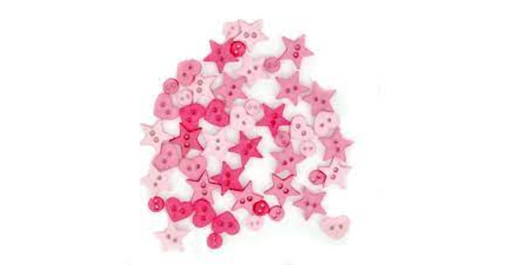 Dress It Up dekorgomb csomag - Micro Mini Shapes Hot Pink - FonalLak.hu